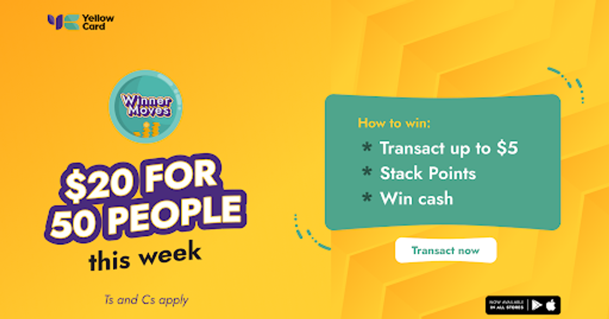 Win your share of $6000 prize pool in the Yellow Card winner moves ...