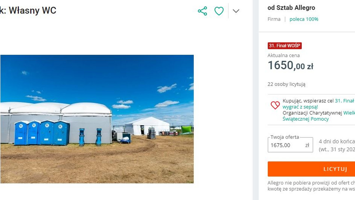 Nietypowe licytacje WOŚP. Oni wspierają walkę z sepsą w nietuzinkowy ...