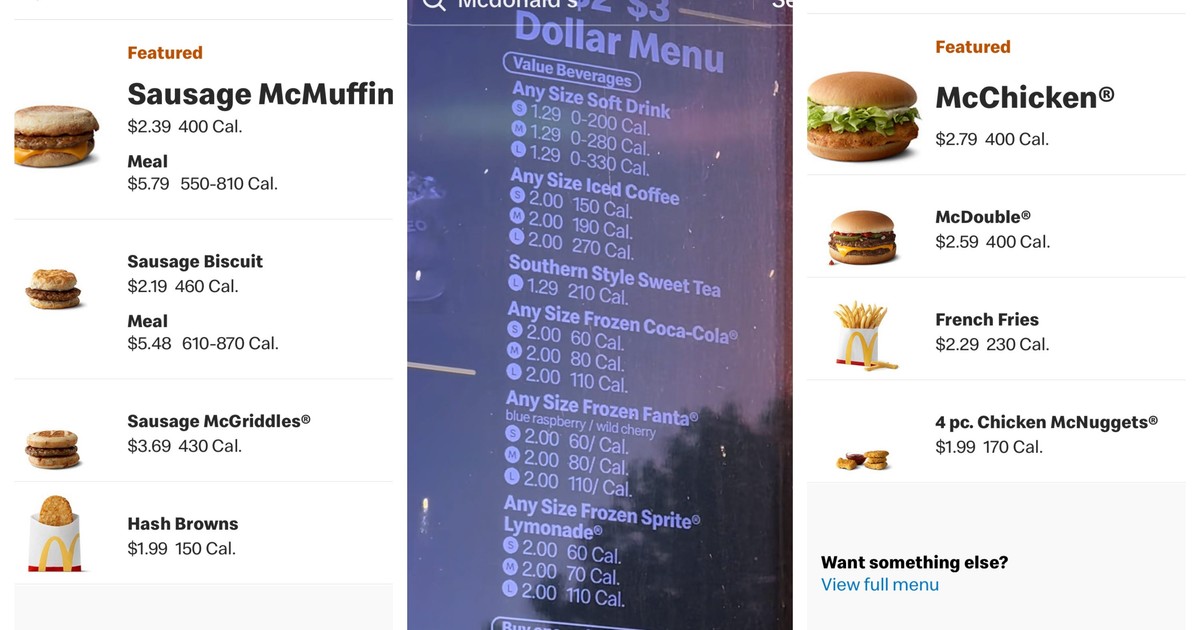 Mcdonalds breakfast dollar menu store