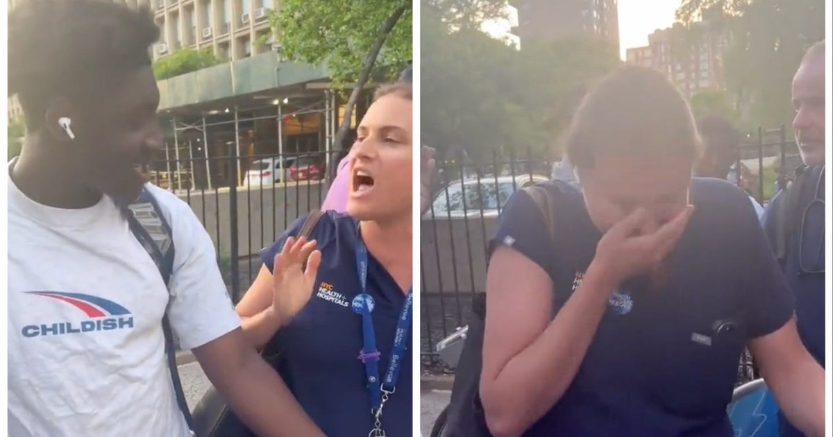 A viral video appears to show a white woman trying to take a bike from ...
