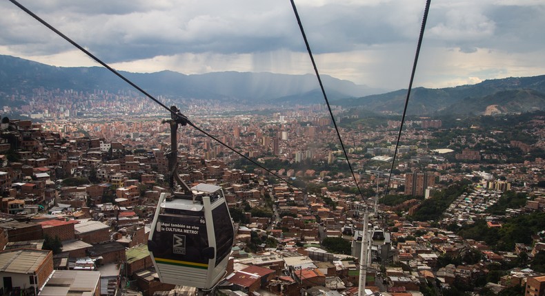 Here's what it's like to ride Medellín's famous cable car system, which ...