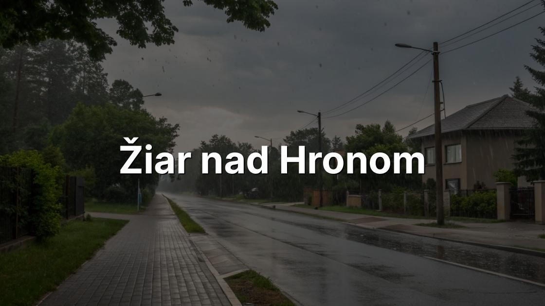 Žiar nad Hronom sa pripravuje na mimoriadne daždivý utorok, očakáva sa ...