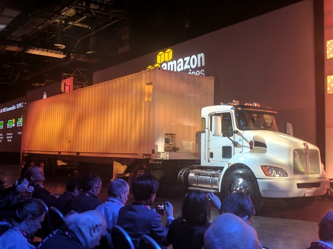 Amazon AWS Snowmobile - ciężarówka do "przewozu internetu"