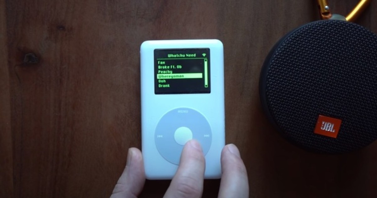 iPod z 2004 roku przerobiony na odtwarzacz muzyki ze Spotify