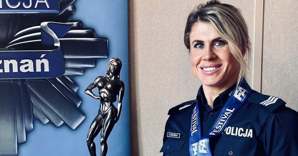 Olga Witkowska, policjantka z Poznania na podium zawodów kulturystycznych
