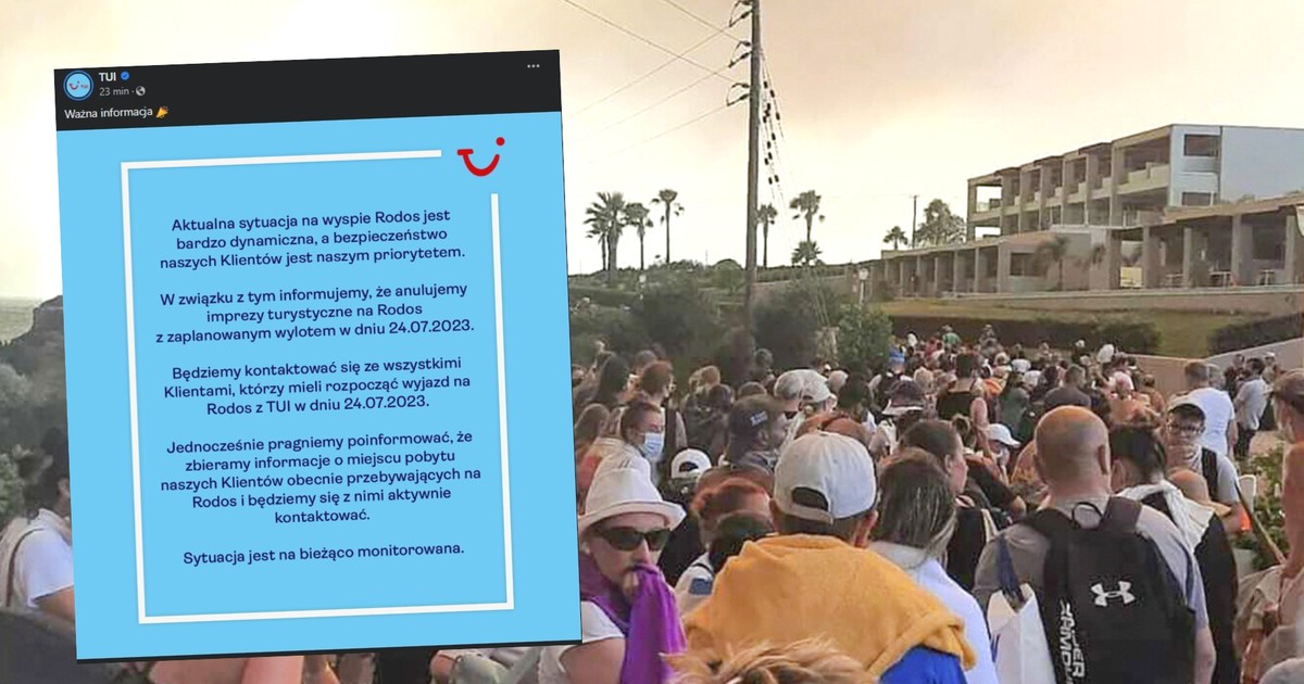 Pożar na Rodos — trwa ewakuacja. Biura podroży anulują wycieczki i loty ...