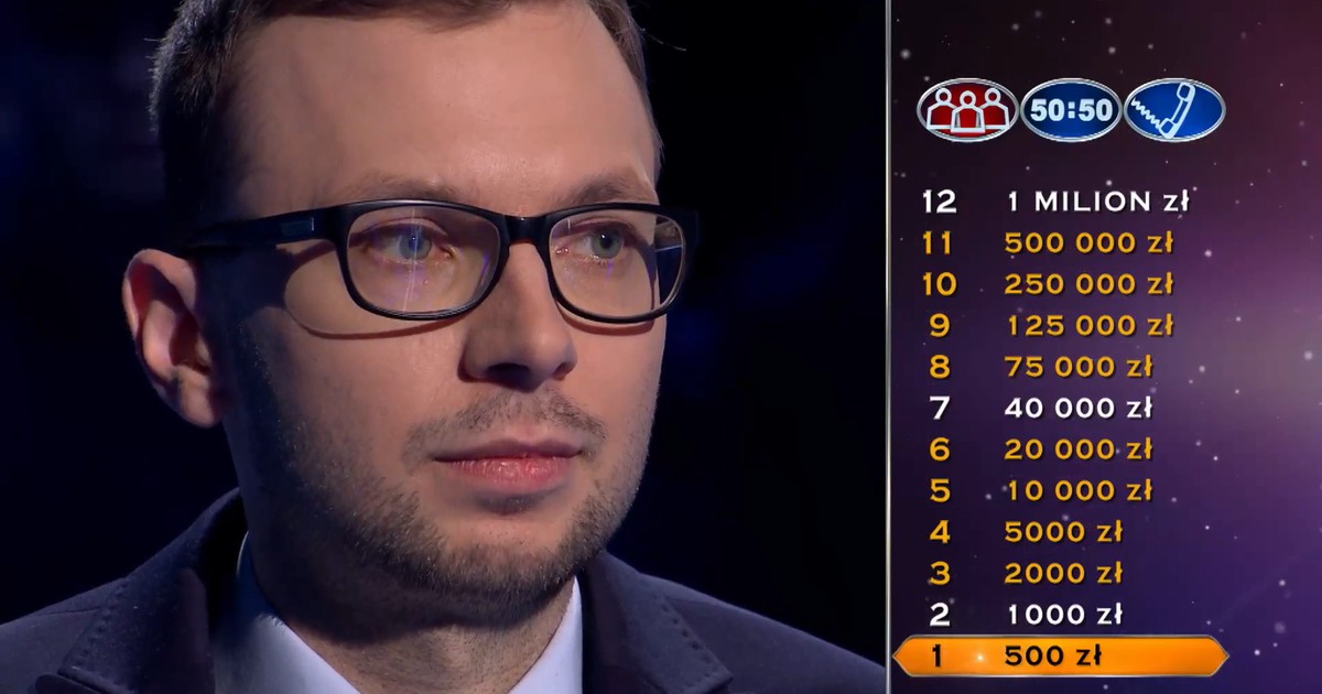 "Milionerzy". Miał problem z pierwszym pytaniem, zaszedł bardzo daleko ...