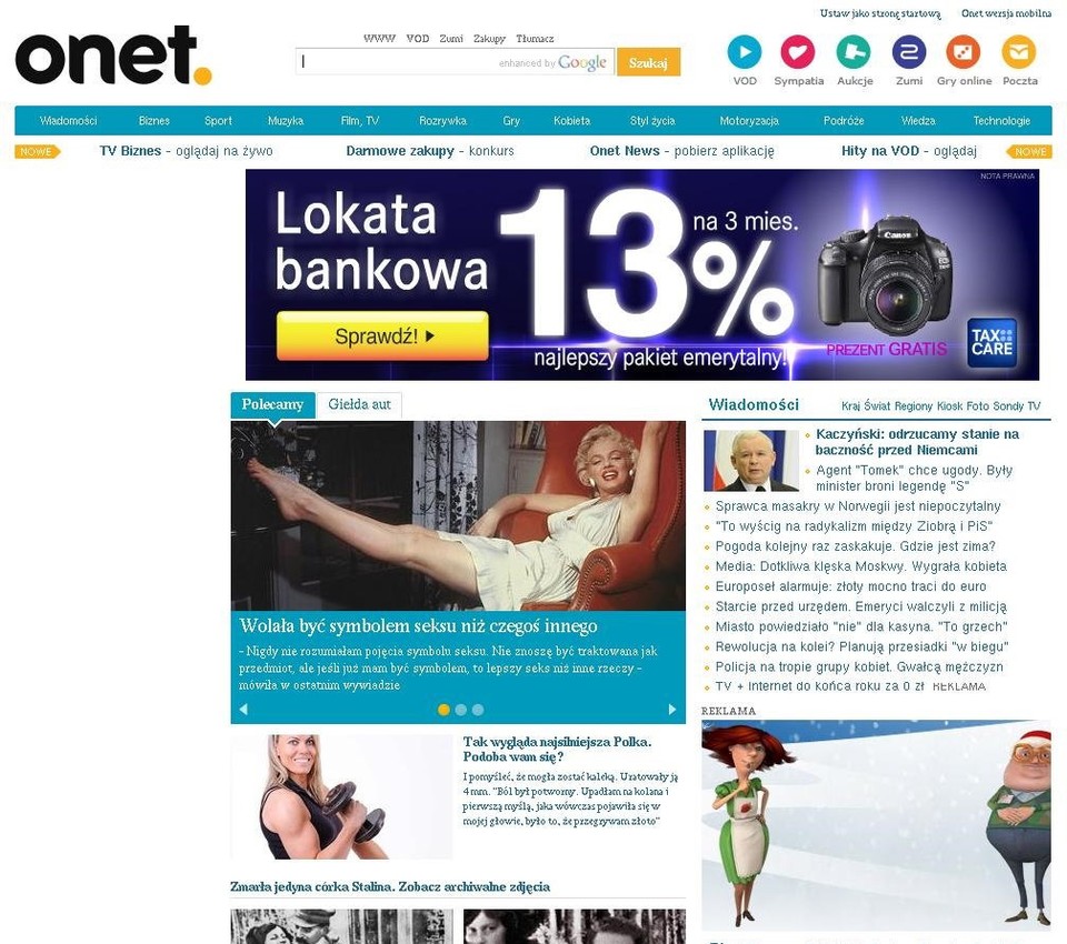 Jak zmieniał się Onet? - Wiadomości Jak zmieniał się Onet? - Wiadomości