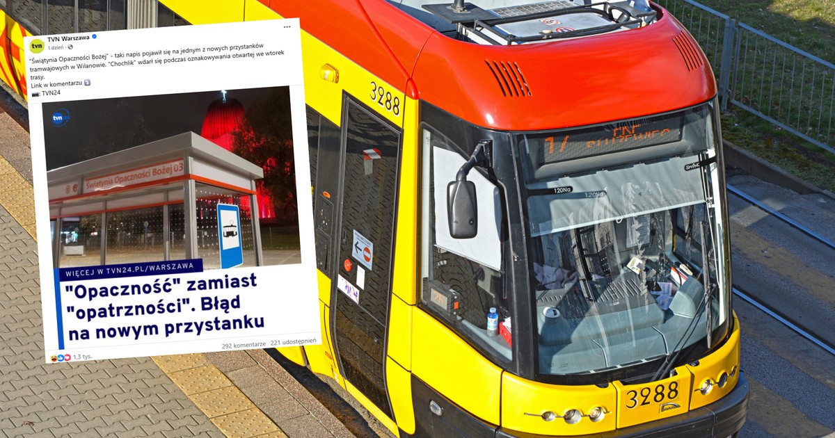 Wpadka w Warszawie. Taki napis pojawił się na nowym przystanku. ZTM ...