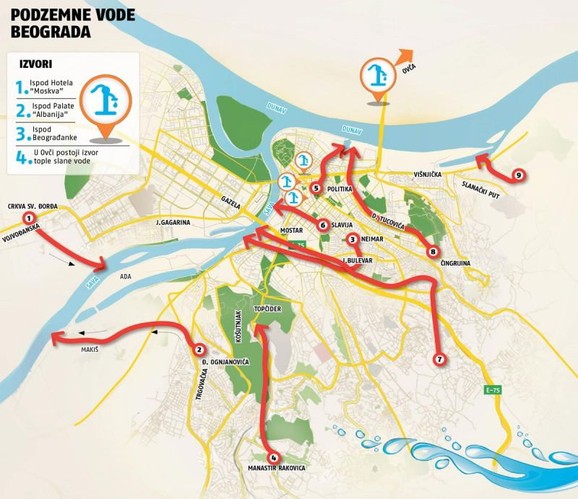 Pravi BEOGRAD NA VODI: Ovo je mapa reka koje teku ISPOD GRADA!