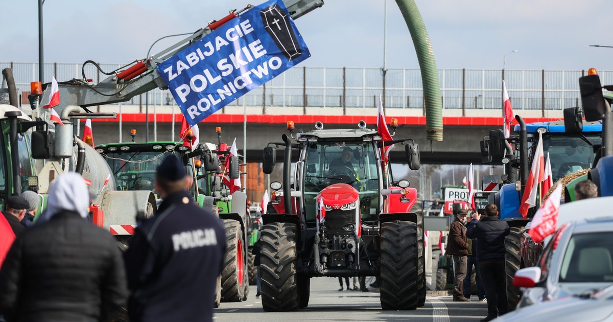 Protest rolników w okolicach Warszawy - Wiadomości
