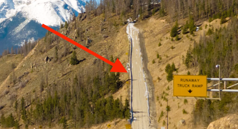 How truck escape ramps are used on steep roads to stop runaway vehicles ...