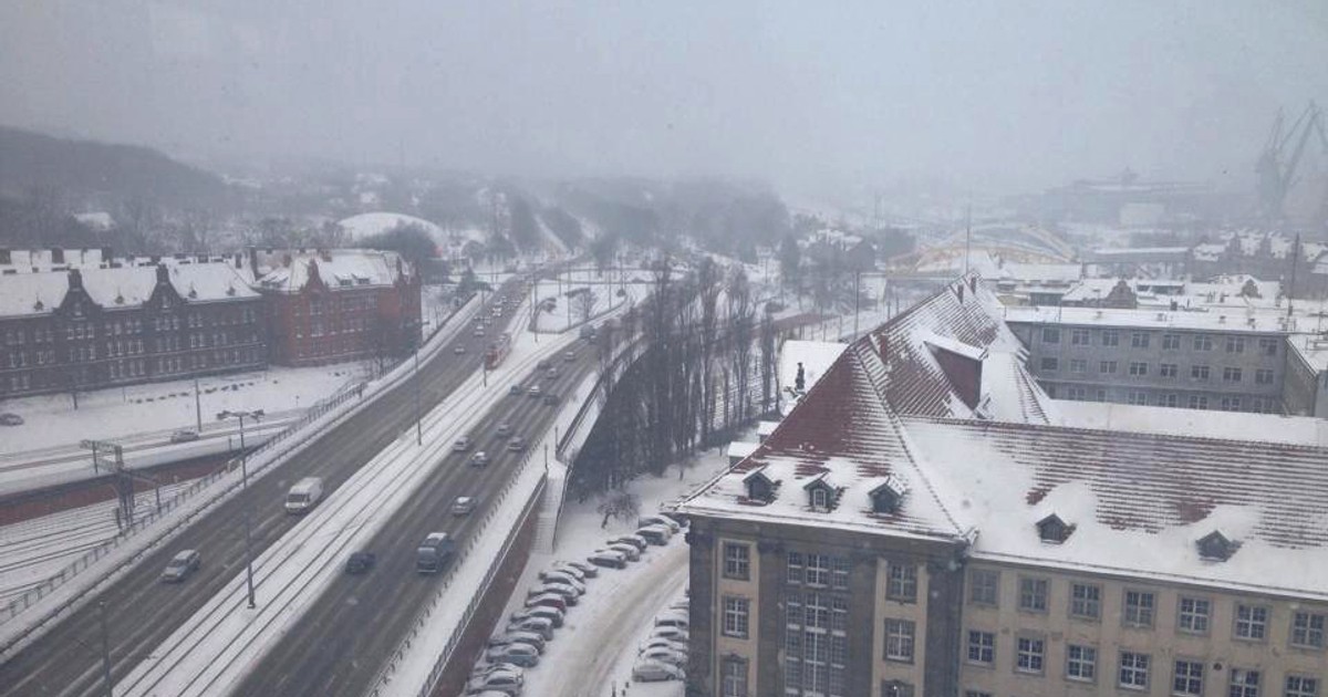 Przyszła zima. Gdańsk zaspypany śniegiem - Wiadomości