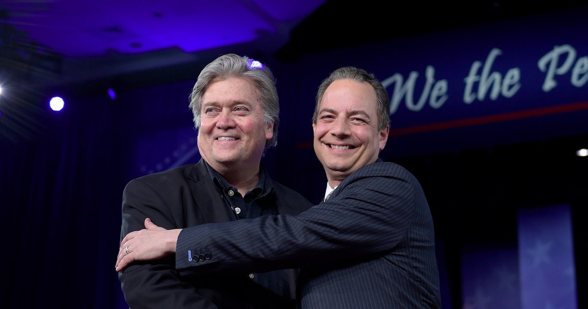 Steve Bannon and Reince Priebus made a rare joint appearance at CPAC to ...
