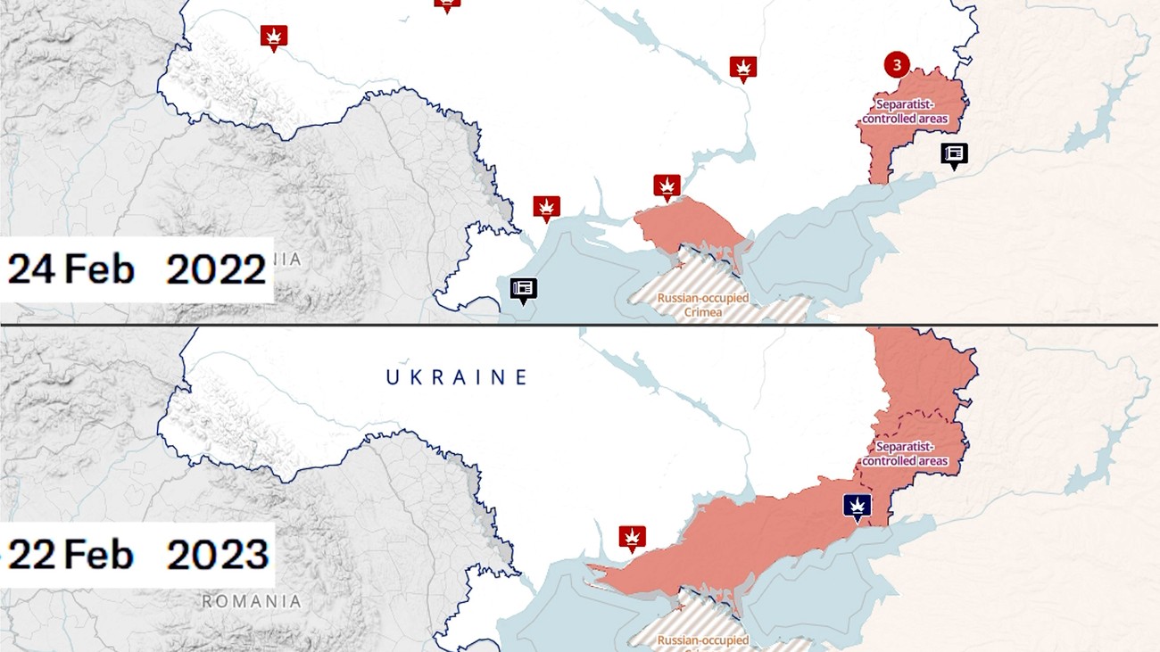(MAPA) GODINU DANA RUSKE INVAZIJE Ovako se od početka rata, IZ DANA U ...