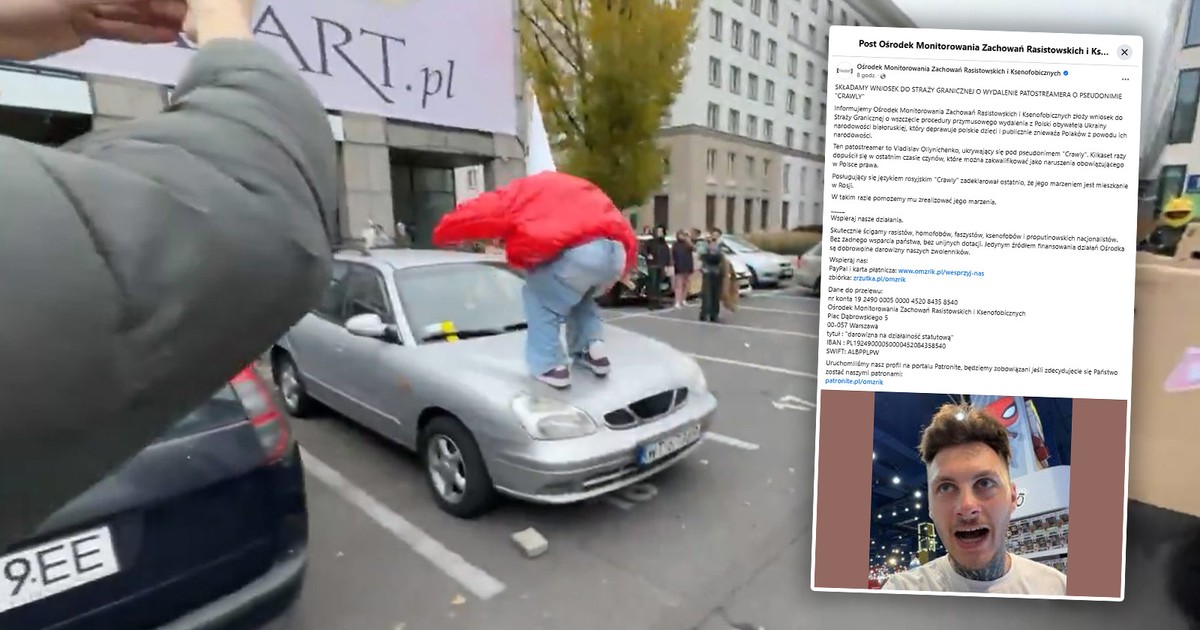 Kolejny wybryk internetowego pajaca. Tym razem demolował auta