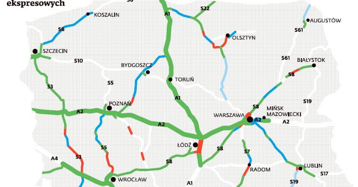 Nowa polska mapa drogowa. Zobacz, jakie trasy powstaną w najbliższym ...