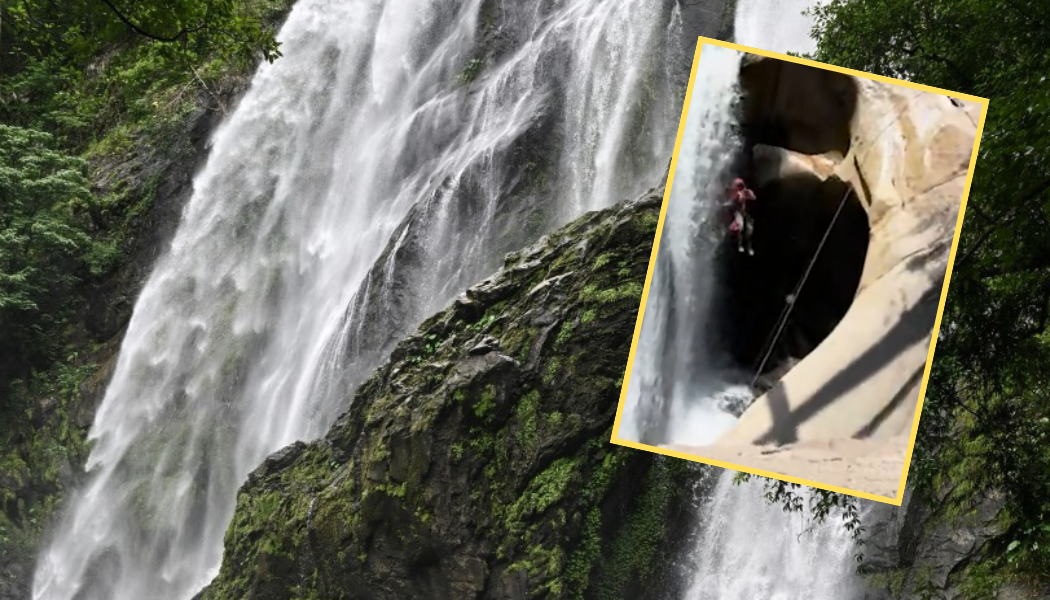 Na dwa dni utknął za wodospadem. Pomogli mu w ostatniej chwili - Podróże