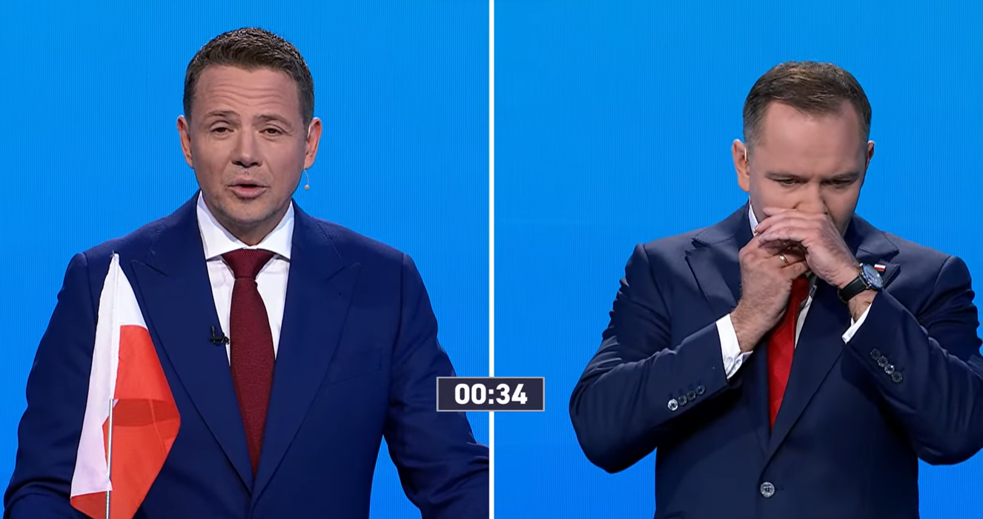 Nietypowy gest Karola Nawrockiego. Wiemy, co zażył podczas debaty