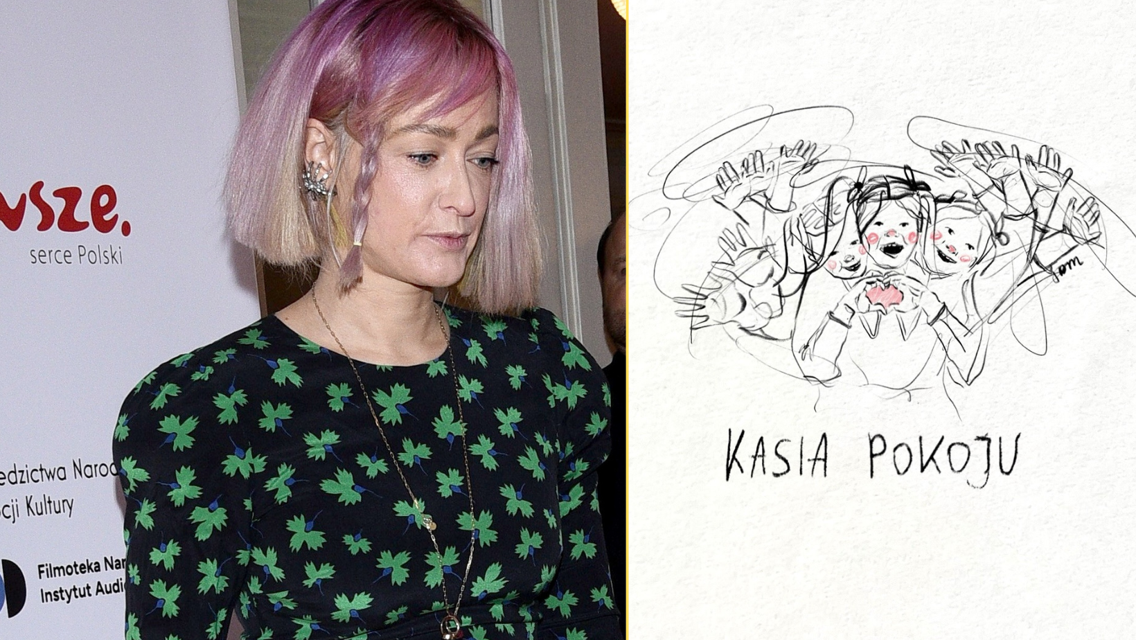 Matylda Damięcka narysowała Kasię Nawrocką. "Szybko z tego wyrośnie"