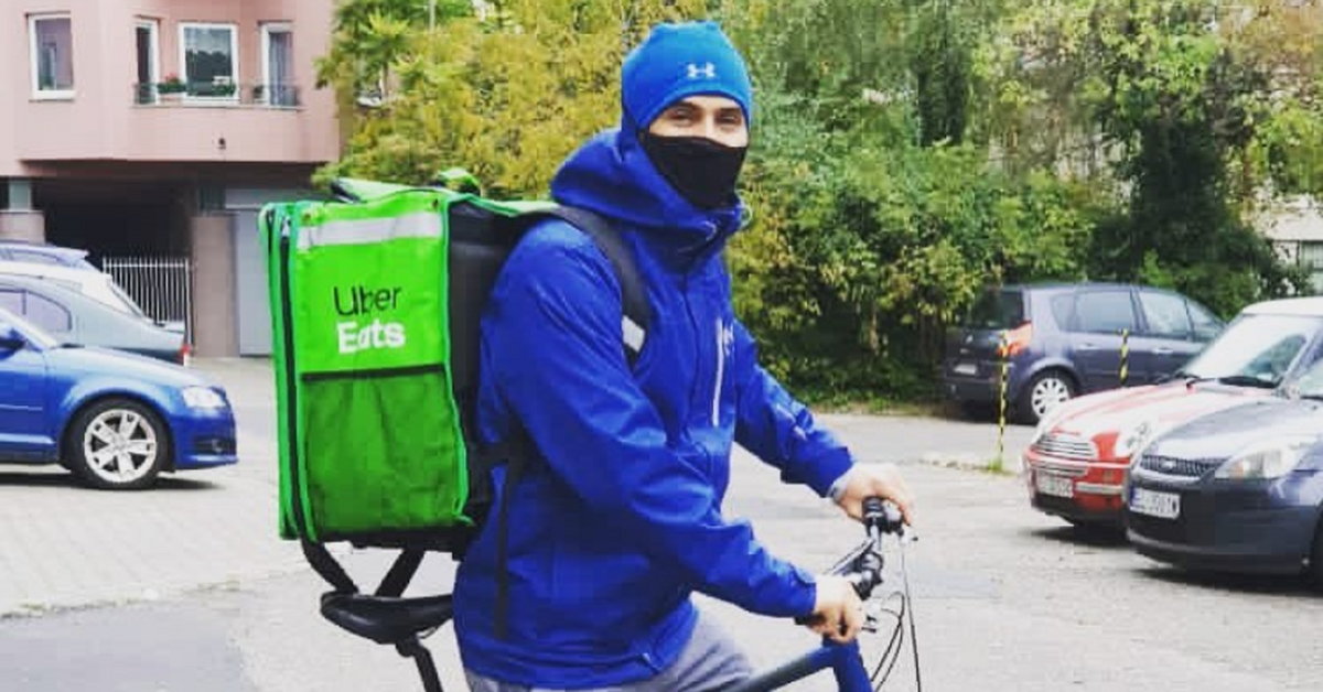 Mistrz olimpijski Ruben Limardo Gascon rozwozi w Polsce obiady ...