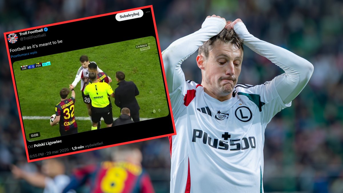 To, co się stało w meczu Legia - Pogoń, robi furorę za granicą. 2 mln wyświetleń - Przegląd ...