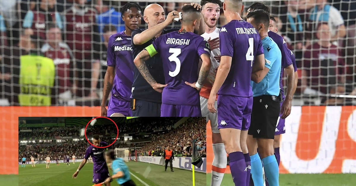 Skandal w finale Ligi Konferencji Europy. Rozcięta głowa, przerwany ...