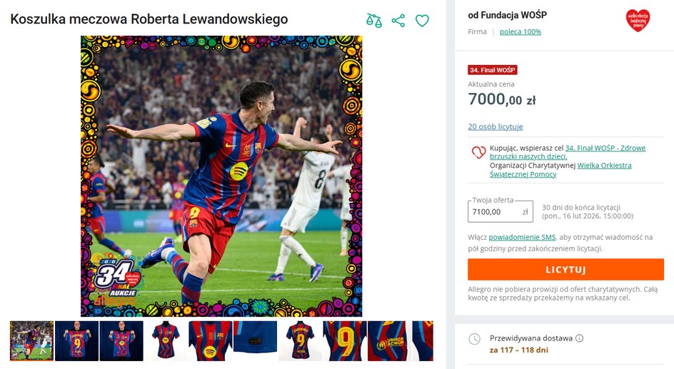 Robert Lewandowski podjął decyzję w sprawie WOŚP. Ledwo ogłosił i już ...