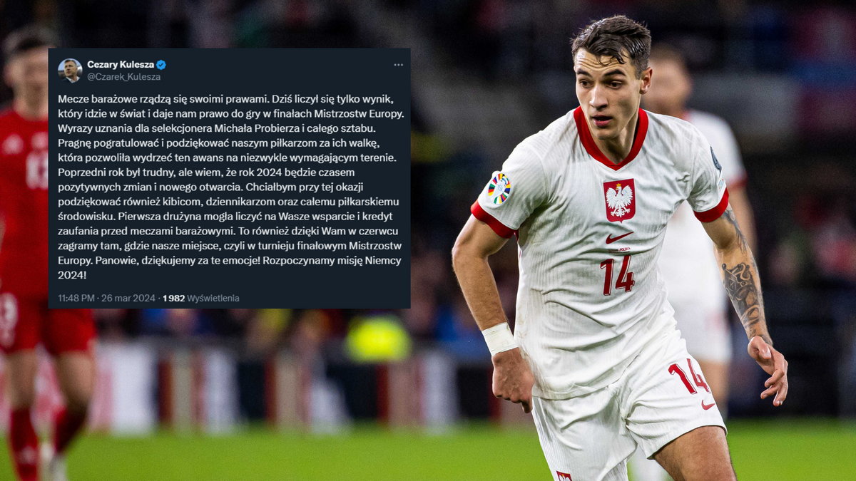 Cezary Kulesza skomentował awans na Euro 2024! Nie w swoim stylu ... Cezary Kulesza skomentował awans na Euro 2024! Nie w swoim stylu ...