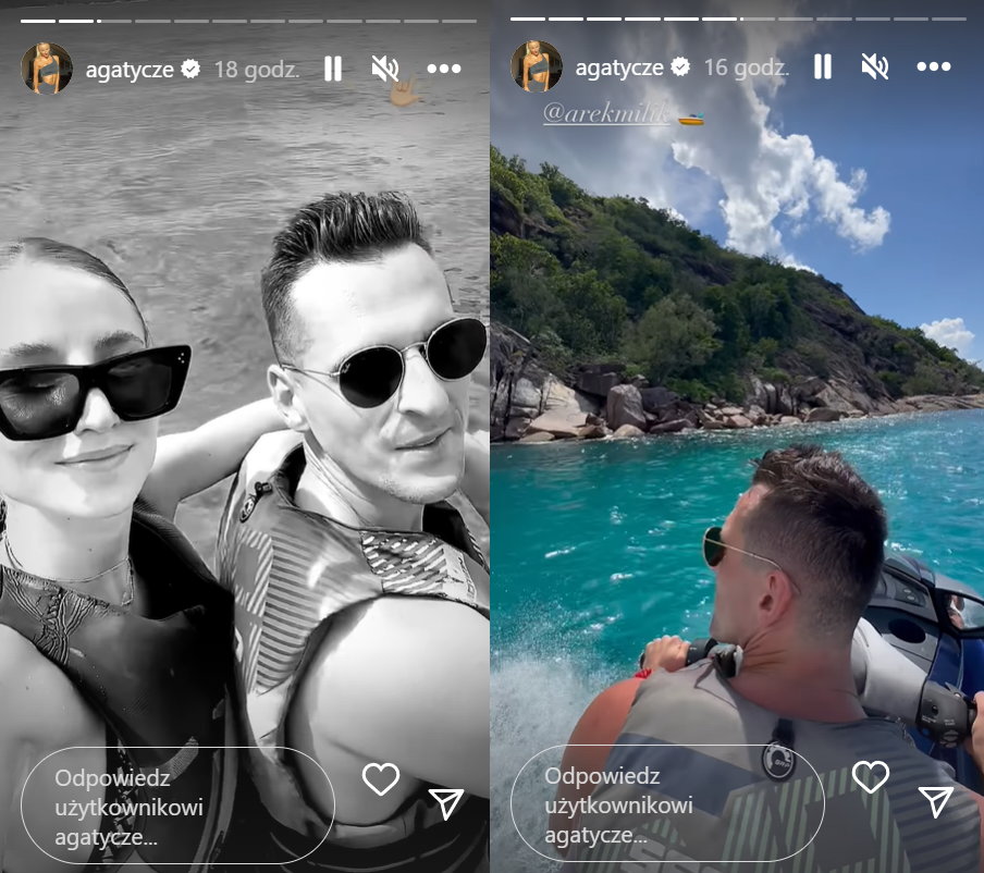 Arkadiusz Milik szaleje z ukochaną na wakacjach. Postawili na wodną rozrywkę - Przegląd Sportowy