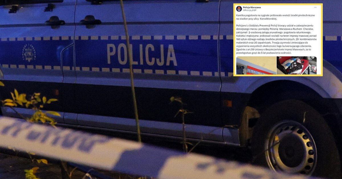 Skandal! Próbowali wwieźć na stadion środki pirotechniczne. Nie ...