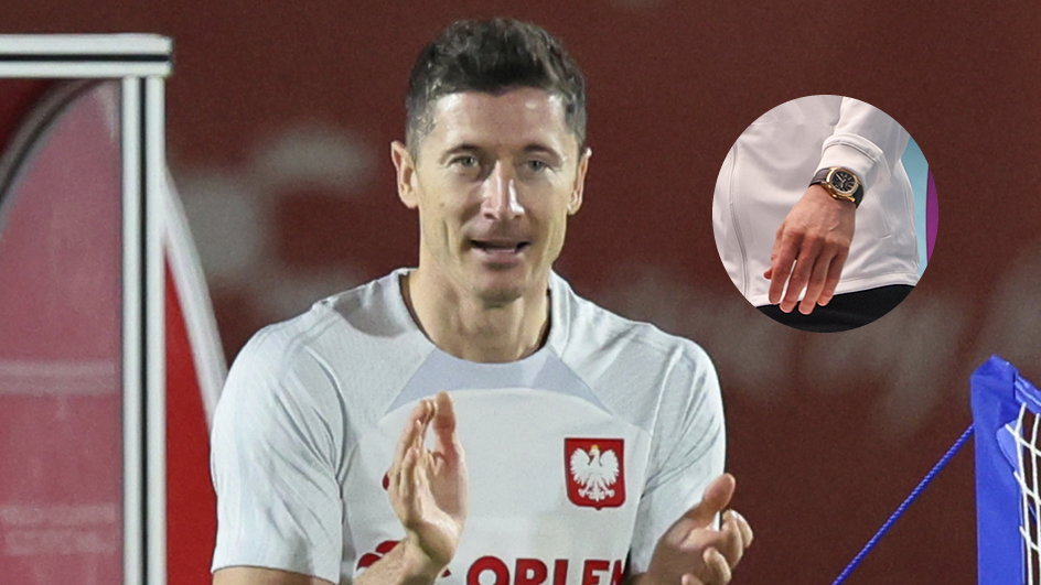 Lewandowski i jego zegarek wykonany z 18-karatowego różowego złota ...