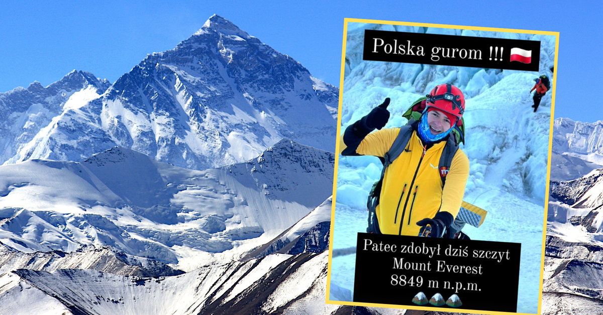 Wielki wyczyn polskiego youtubera. Patecki zdobył Mount Everest ...