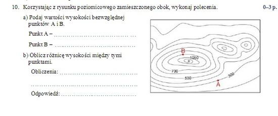 Korzystając z rysunku poziomicowego zamieszczonego obok wykonaj ... Korzystając z rysunku poziomicowego zamieszczonego obok wykonaj ...