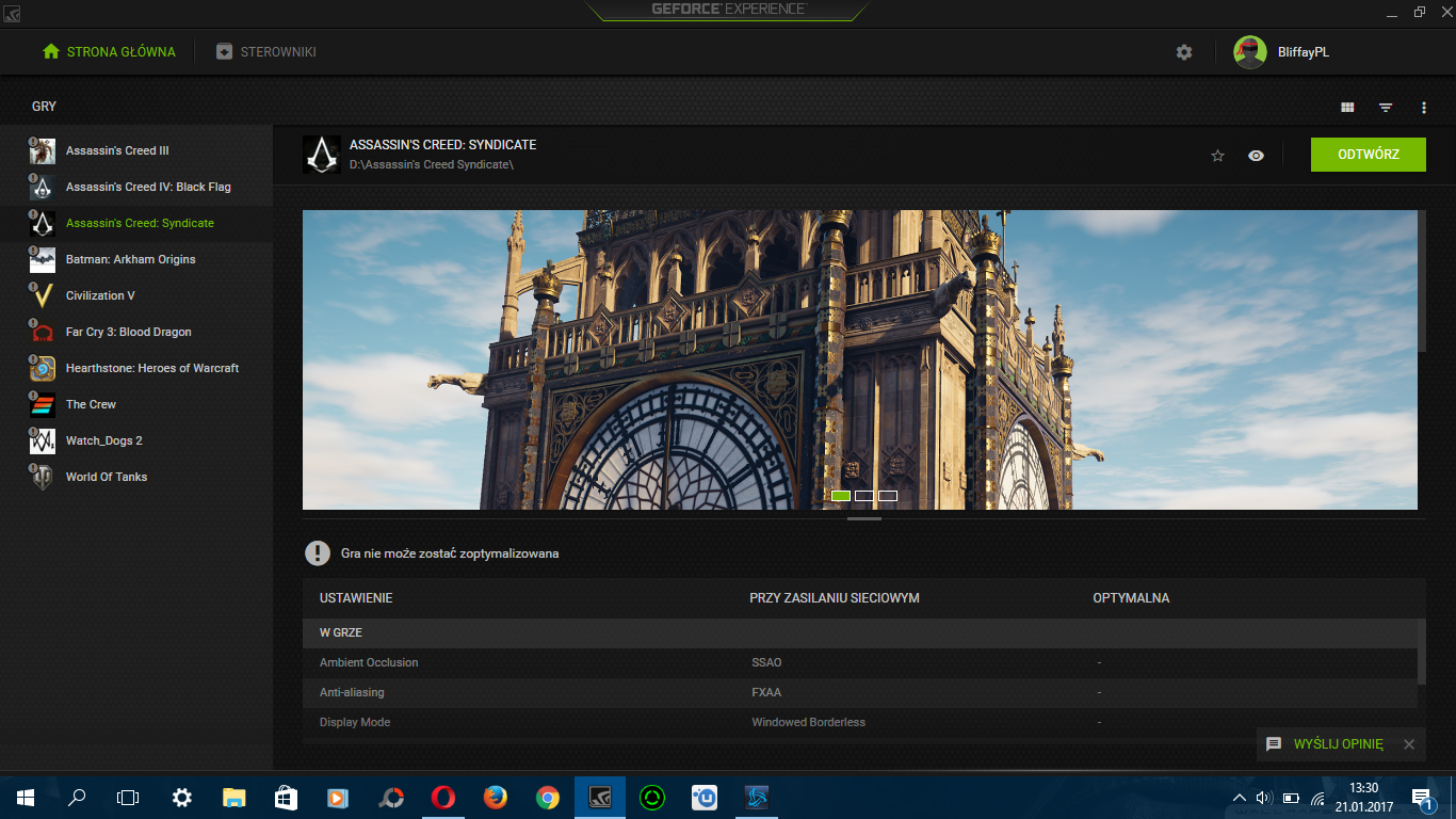 Nvidia Geforce Experience problem z optymalizacją gier - Zapytaj.onet.pl