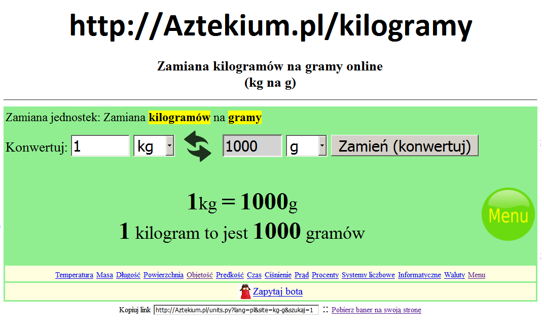 Ile Gram Jest W Kilogramie Zapytaj onet pl