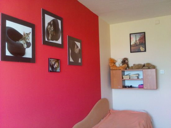 Jak pomalować pokój 2 kolorami : jasny fiolet i koralowy/łososiowy ...