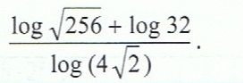 logarytm dziesiętny, oblicz: (log√256+log32)/log4√2 – zadania, ściągi i ...