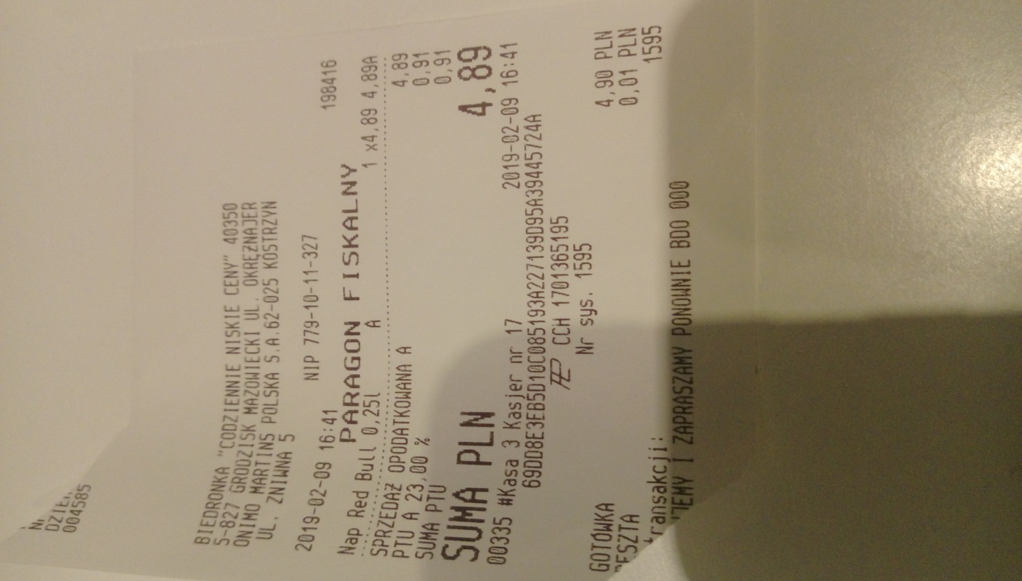 Gdzie na tym paragonie znajde numer paragonu? - Zapytaj.onet.pl